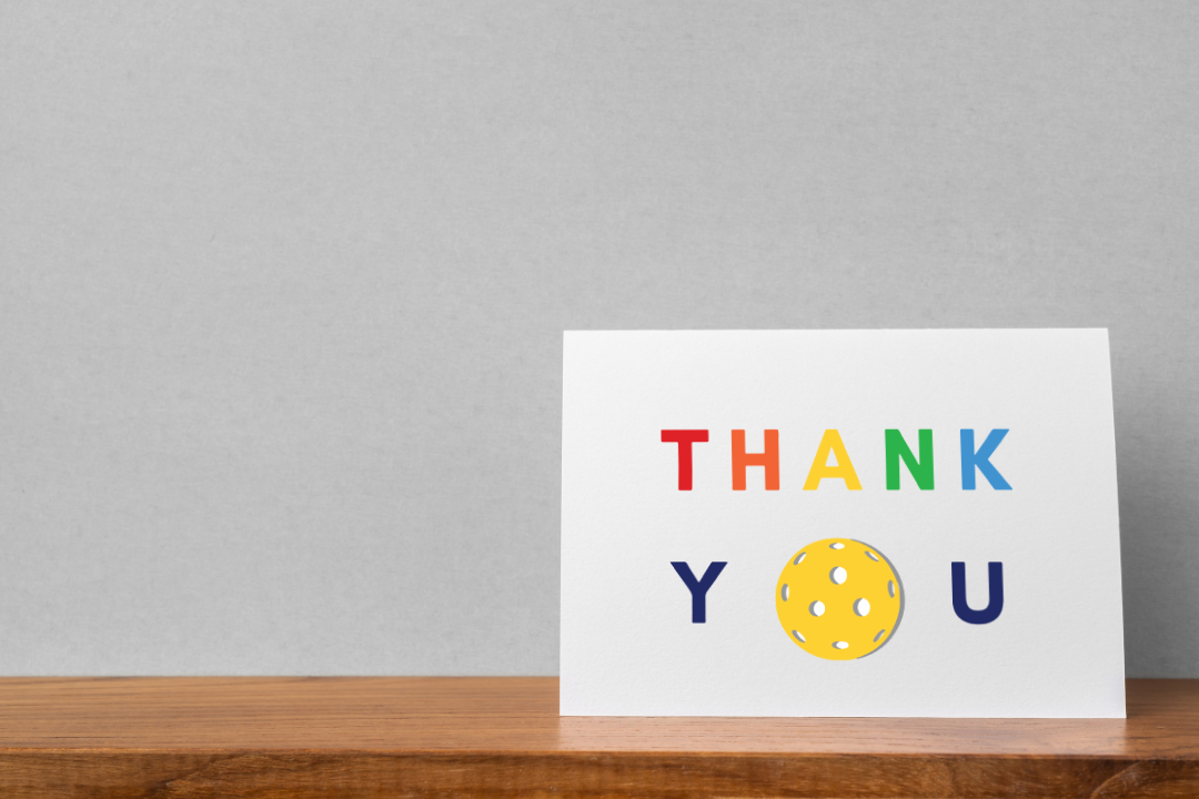 'Thank you' Pickleball Greeting Card – Yumo Pro Shop - Racquet Sports ...