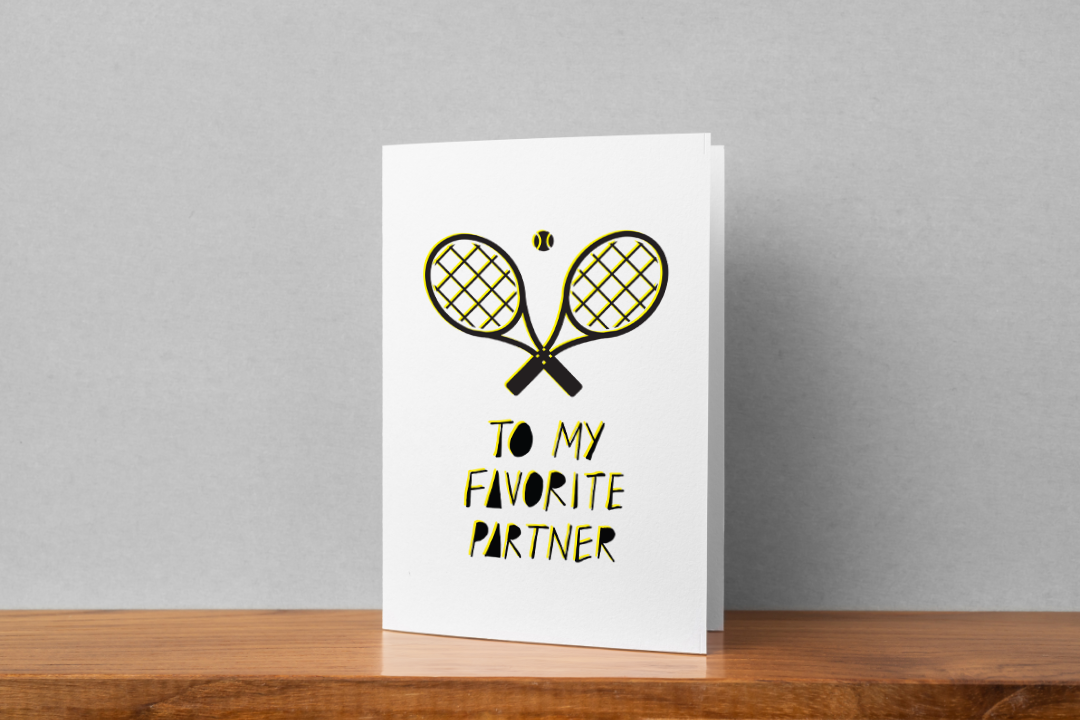 'Favourite Partner' Tennis Greeting Card – Yumo Pro Shop - Racquet ...